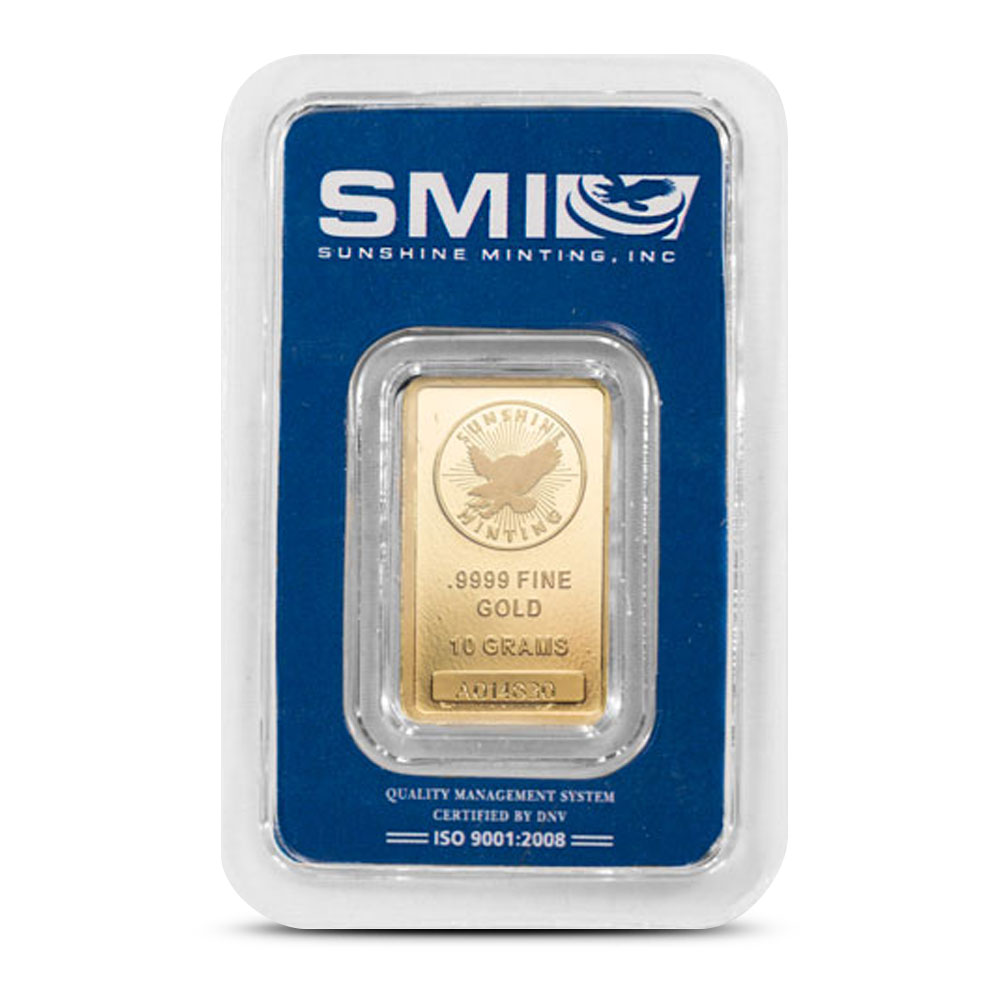 Buy 10 Gram Sunshine Gold Bar (New w/ Assay, MintMark SI) | BullionMax