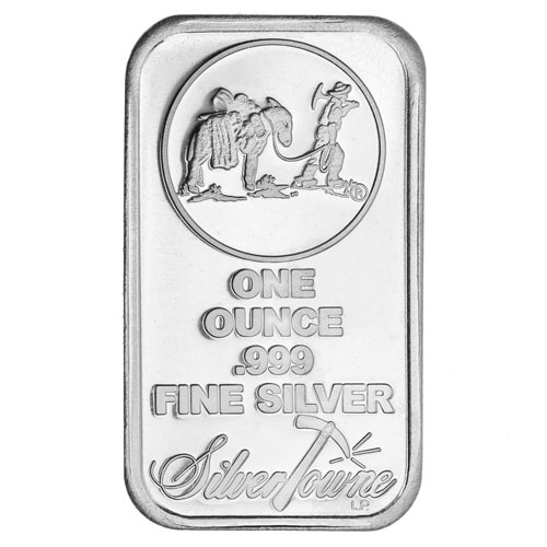Buy 1 oz SilverTowne Prospector Silver Bar (New) | BullionMax