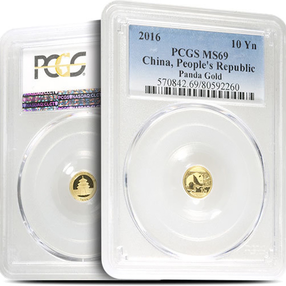 Buy 1 Gram Chinese Gold Panda Coin MS69 (Random Year, Varied Label ...