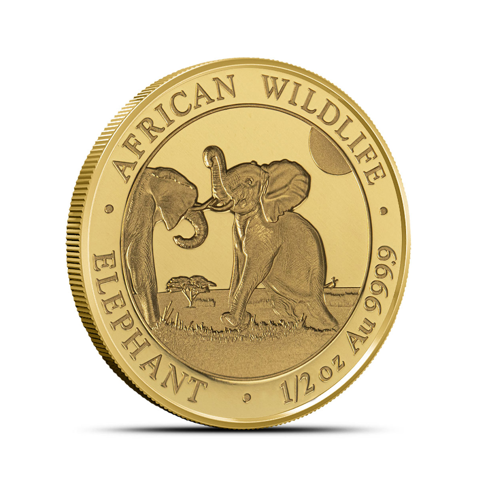 Buy 2024 1/2 oz Somalia Gold Elephant Coin (BU) | BullionMax