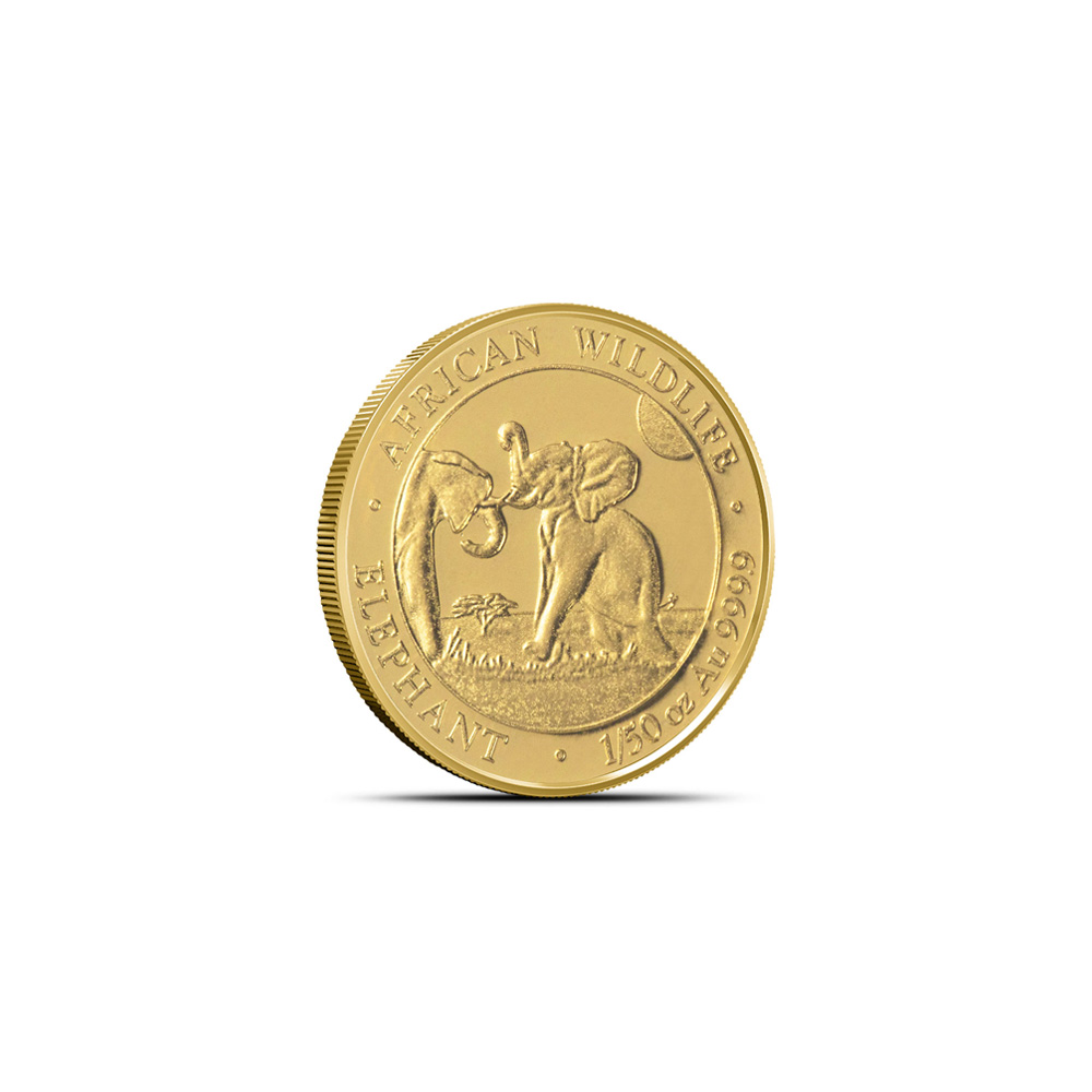 Buy 2024 1/50 oz Somalia Gold Elephant Coin (BU) | BullionMax