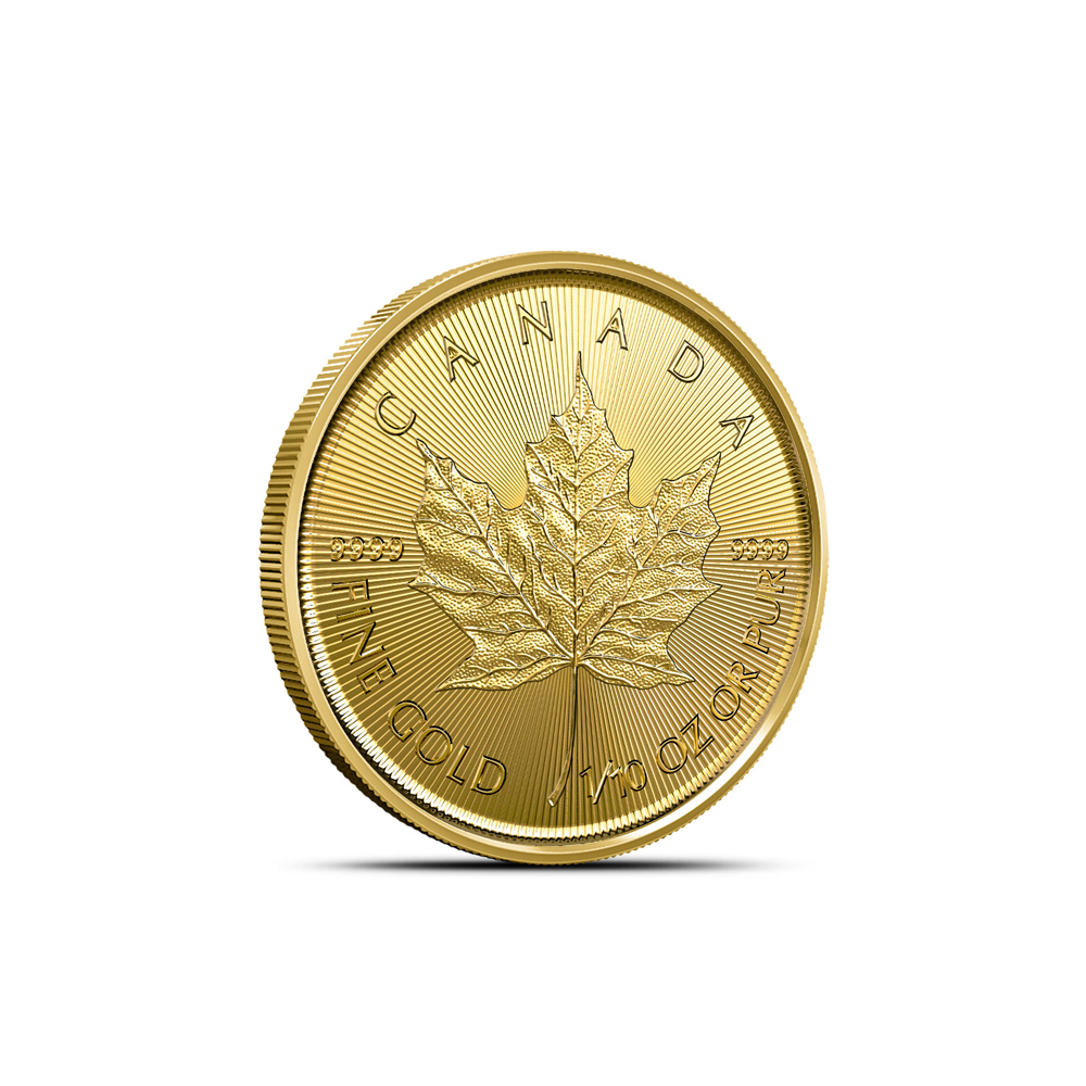 Buy 2025 1/10 oz Canadian Gold Maple Leaf Coin (BU) | BullionMax