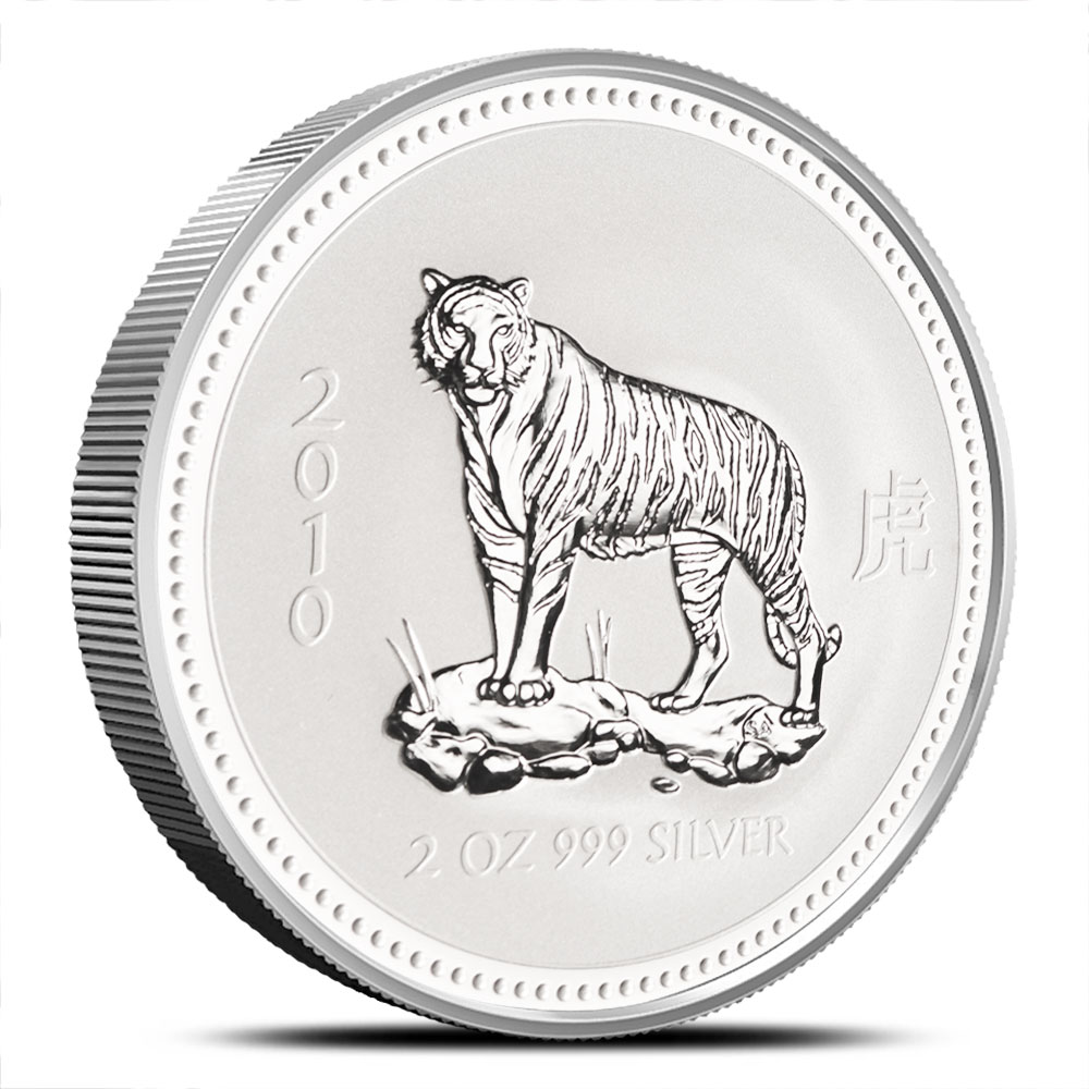 Buy 2010 2 oz Australian Silver Lunar Tiger Coin | BullionMax