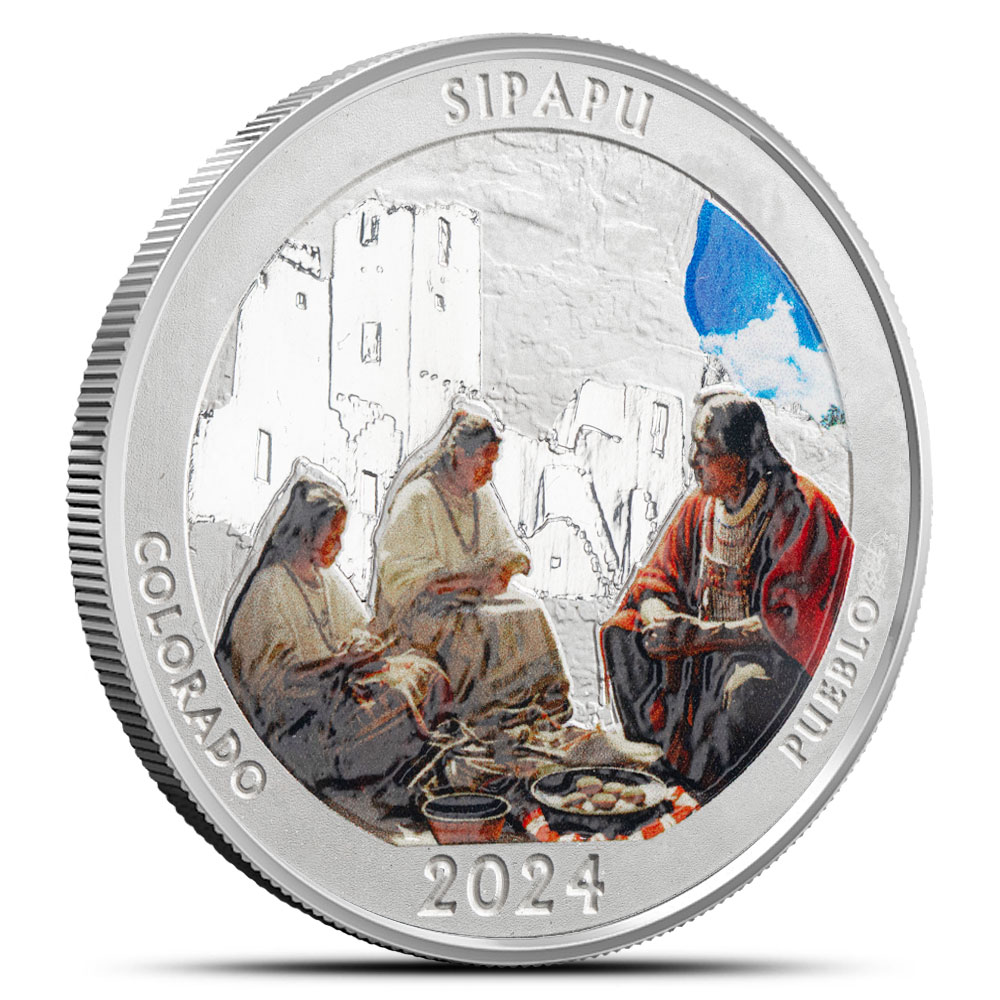 Buy 2024 1 oz Colorized Native America the Beautiful Colorado Silver ...