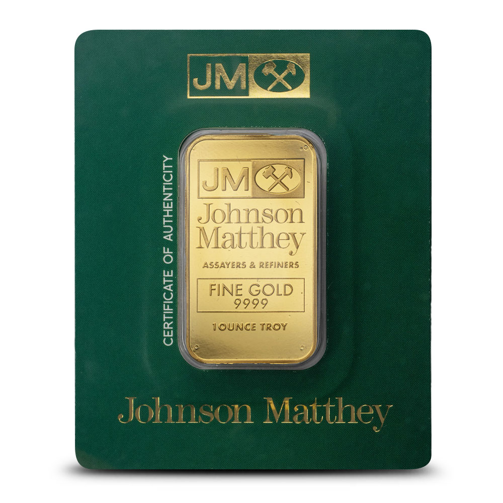 Buy 1 oz Johnson Matthey Gold Bar (New) | BullionMax