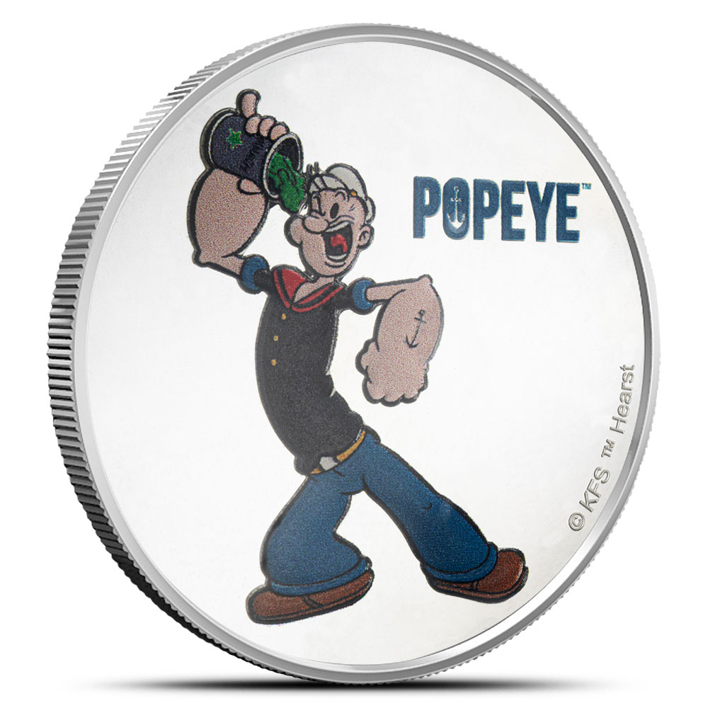 Buy 2024 1 oz Colorized Fiji Silver Popeye Coin (Proof-like) | BullionMax