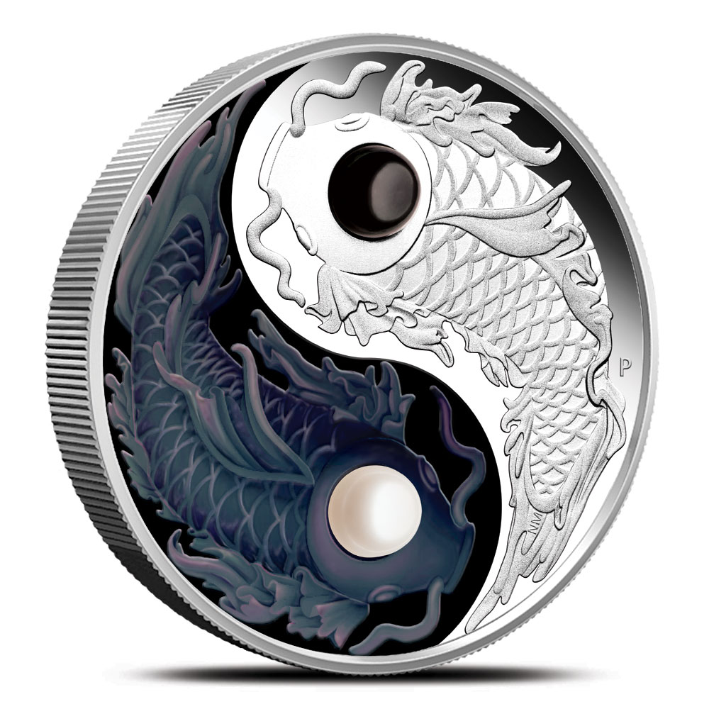 Buy 2024 5 oz Proof Australian Silver Yin Yang Koi Coin (Box + CoA ...