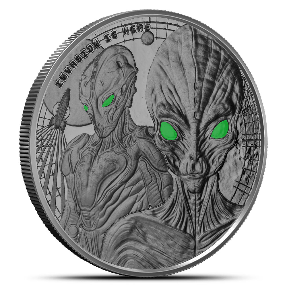 Buy 2023 1 oz Proof Colorized Republic of Ghana Silver Alien Coin ...