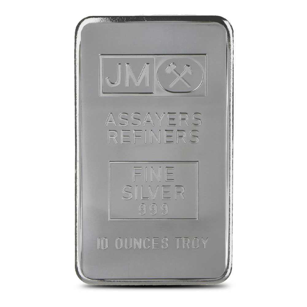 Buy 10 oz Johnson Matthey Silver Bar (New) | BullionMax