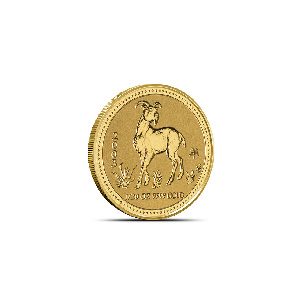 Buy 2003 1/20 oz Australian Gold Lunar Goat Coin | BullionMax