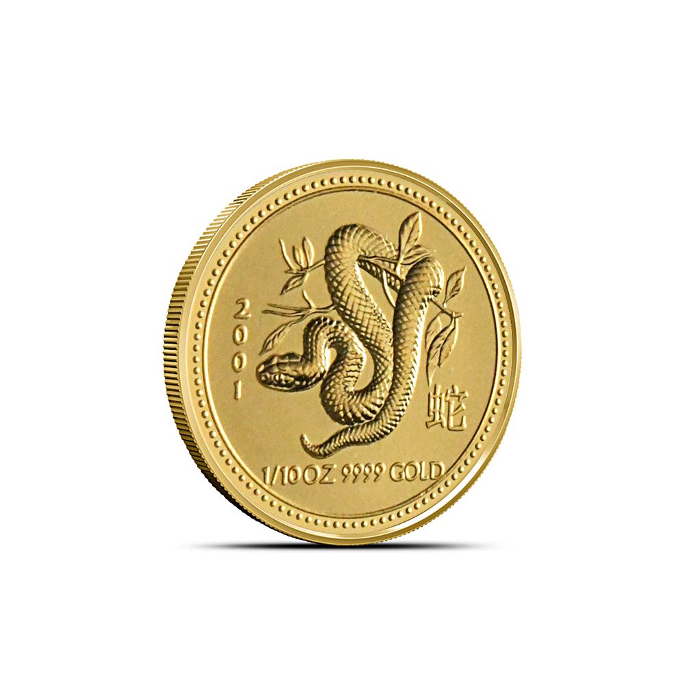 Buy 2001 1/10 oz Australian Gold Lunar Snake Coin | BullionMax