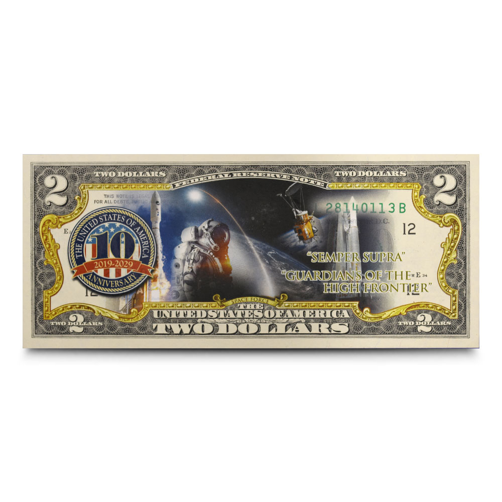Buy $2 Celebrating Military History Space Force Legal Tender Note ...