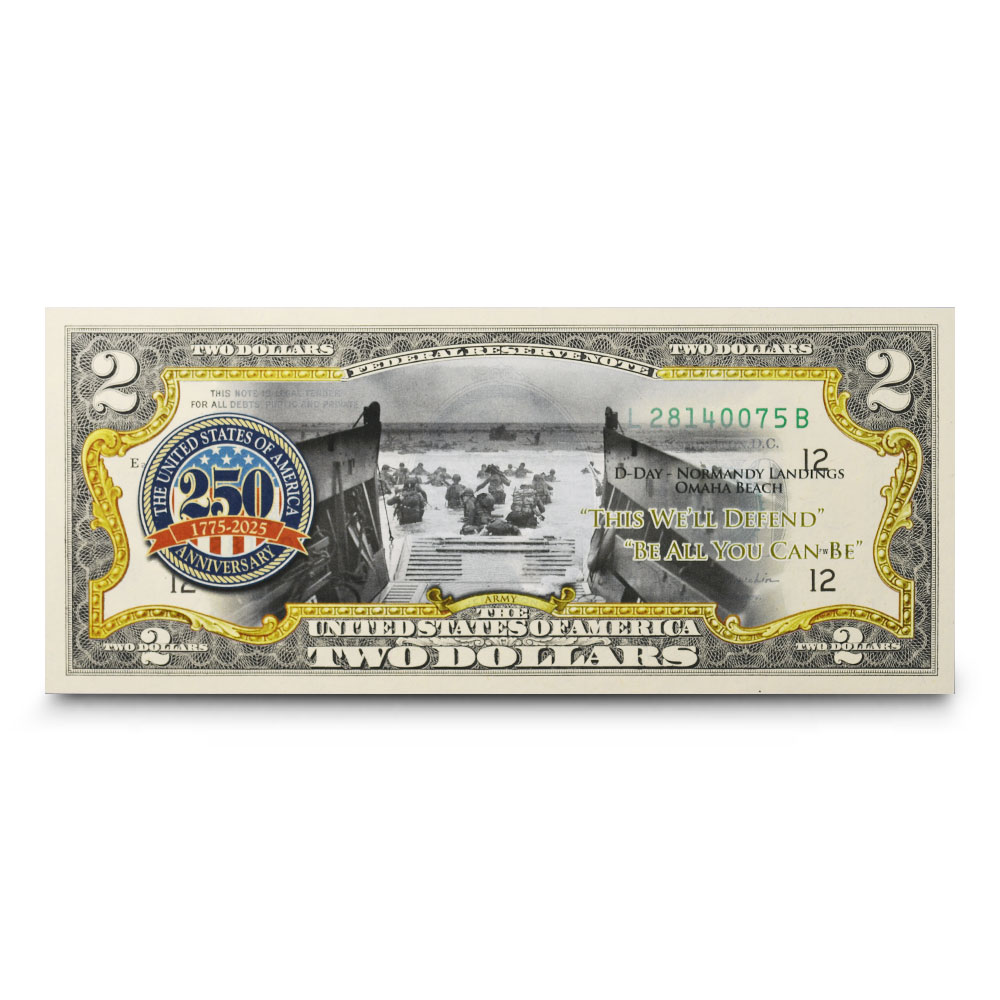Buy $2 Celebrating Military History Army Legal Tender Note | BullionMax