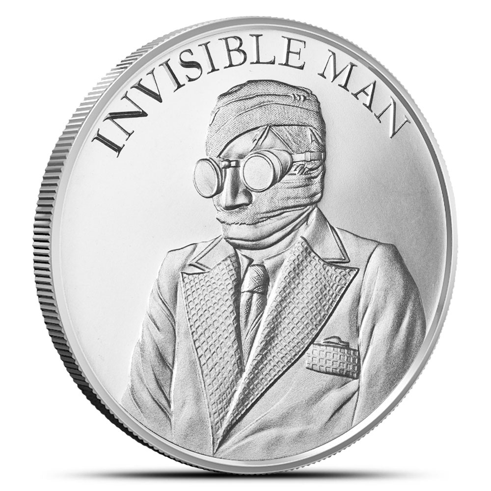 Buy 1 oz Vintage Horror Invisible Man Silver Round (New) | BullionMax
