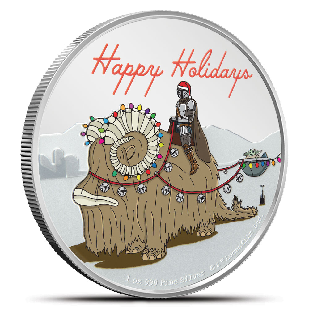 Buy 2024 1 oz Proof Niue Silver Seasons Greetings Mandalorian Coin (Box ...