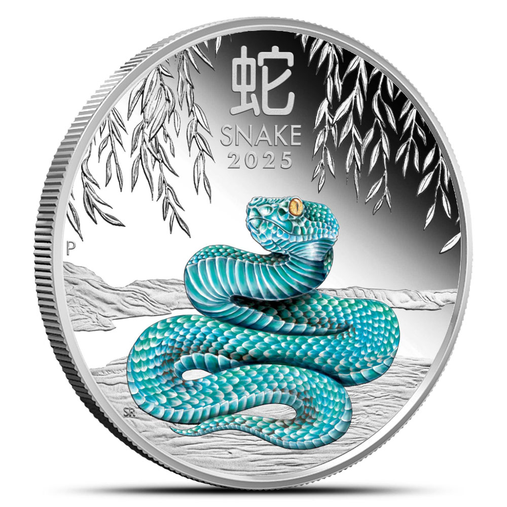 Buy 2025 1 oz Proof Colorized Australian Silver Lunar Snake Coin (Box ...