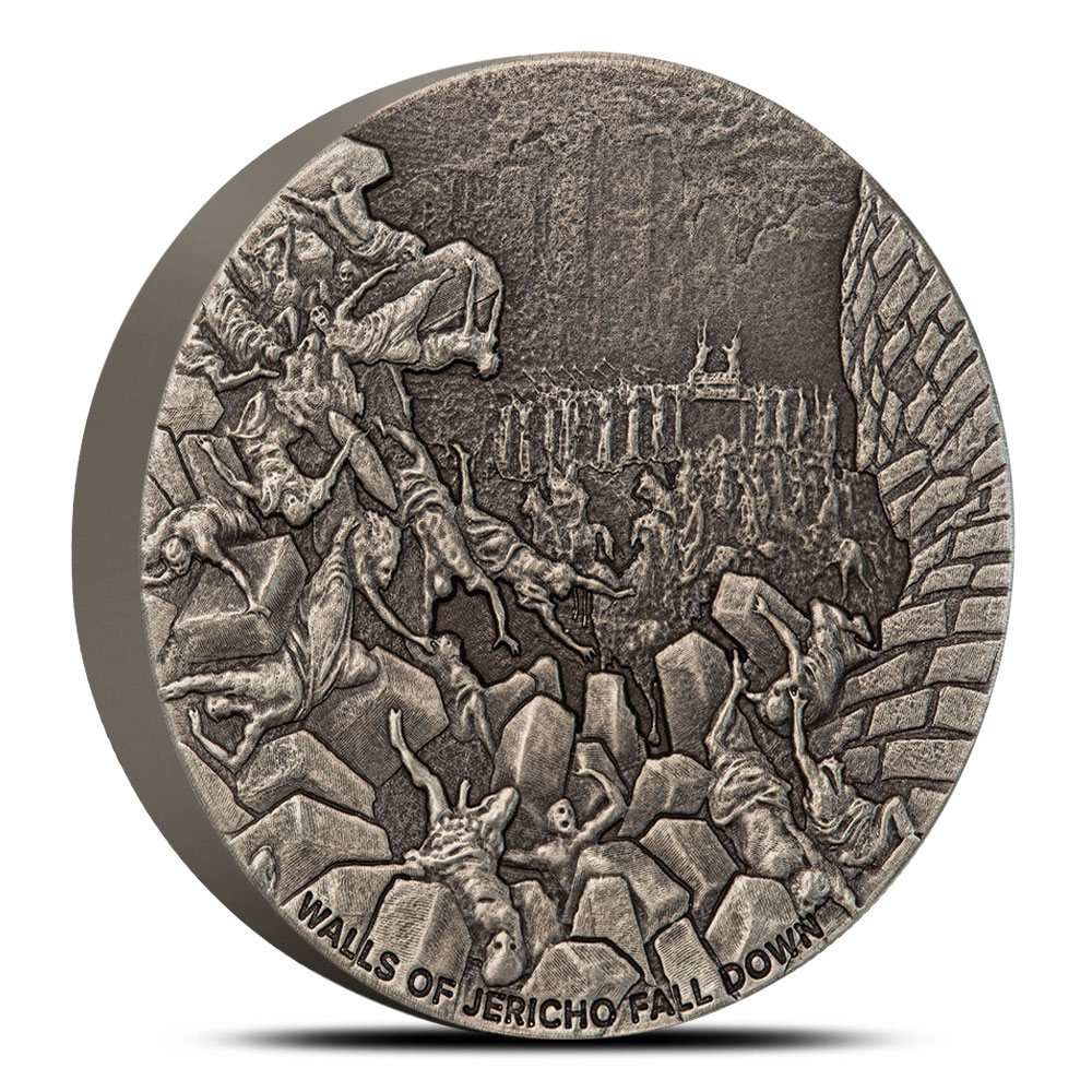 Buy 2024 2 oz Walls of Jericho Fall Down Biblical Silver Coin Series ...
