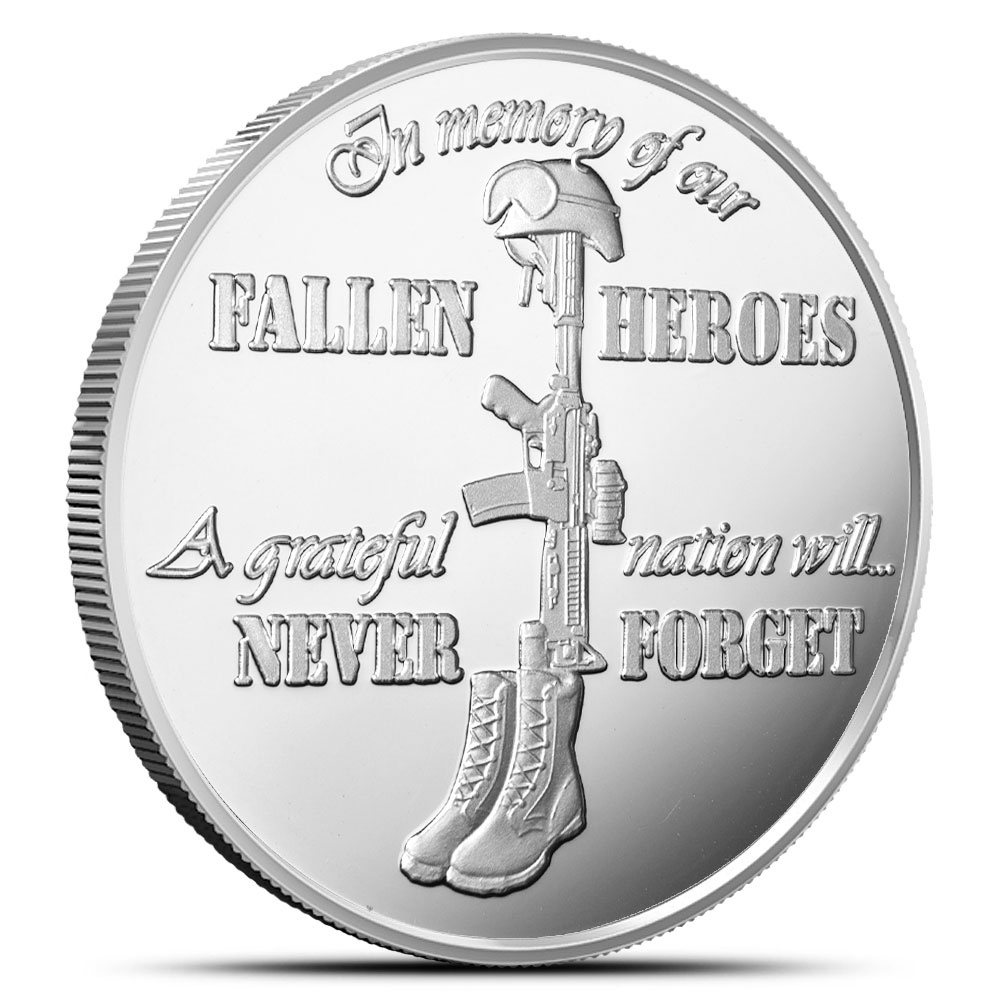 Buy 1 oz In Memory of our Fallen Heroes Silver Round (New, Proof-Like ...
