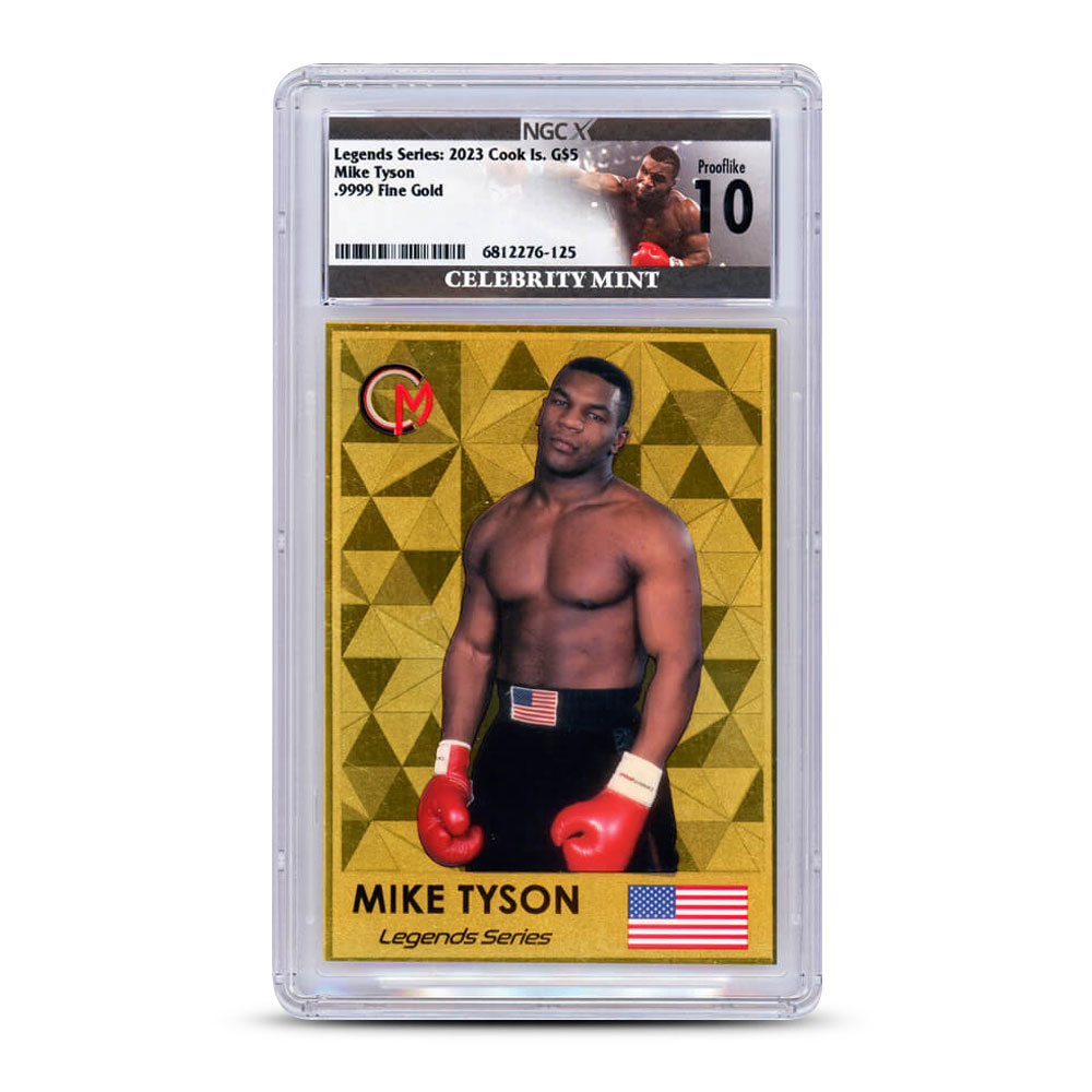 Buy 2023 1/2 Gram Colorized Cook Islands Gold Legends Series Mike Tyson ...
