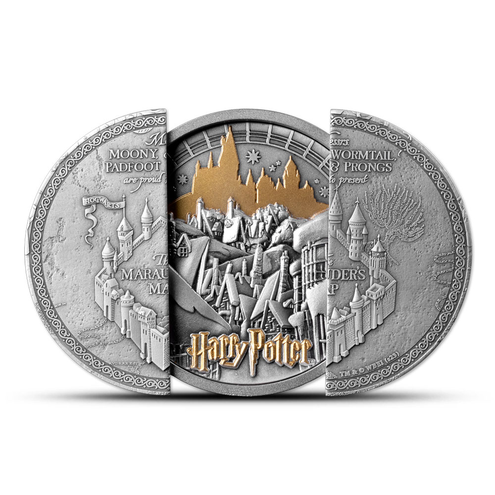 Buy 2024 5 oz Antique Samoa Silver Harry Potter Marauder's Map Coin ...