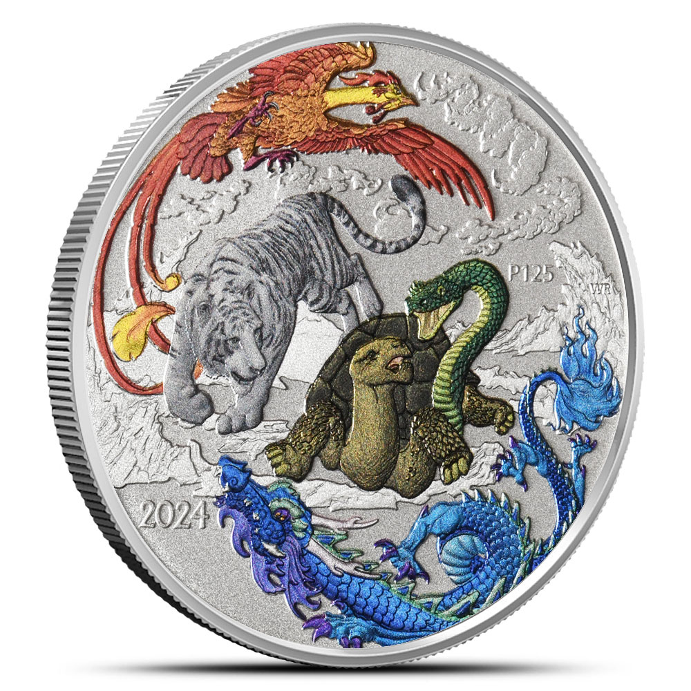 Buy 2024 1 oz Colorized Australian Silver Chinese Myths and Legends ...