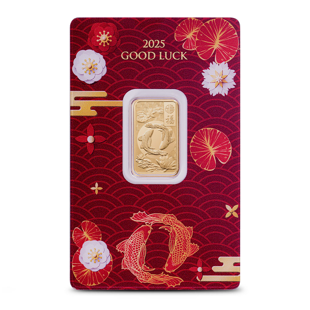 Buy 2025 5 Gram PAMP Gold Good Luck in the Lunar New Year Bar (New w ...