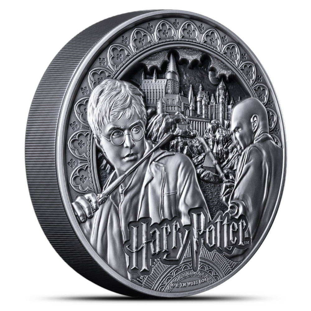 Buy 1 Kilo Antique Samoa Harry Potter vs Voldemort Silver Coin (Multi ...