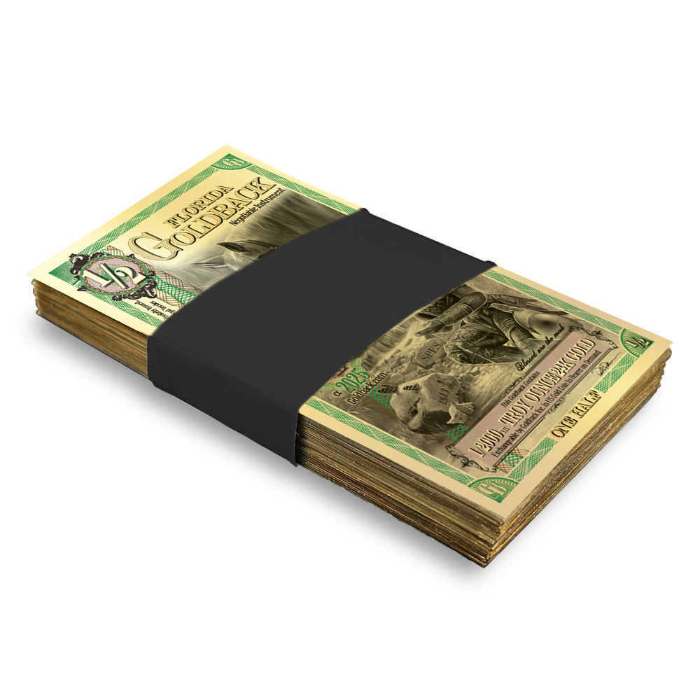 Buy 1/2 Florida Goldback Gold Note (100 Pack, New) | BullionMax