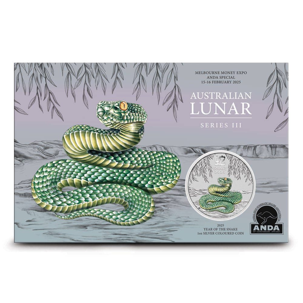 Buy 2025 1 oz Colorized Australian Silver Lunar Snake Coin (In Card ...