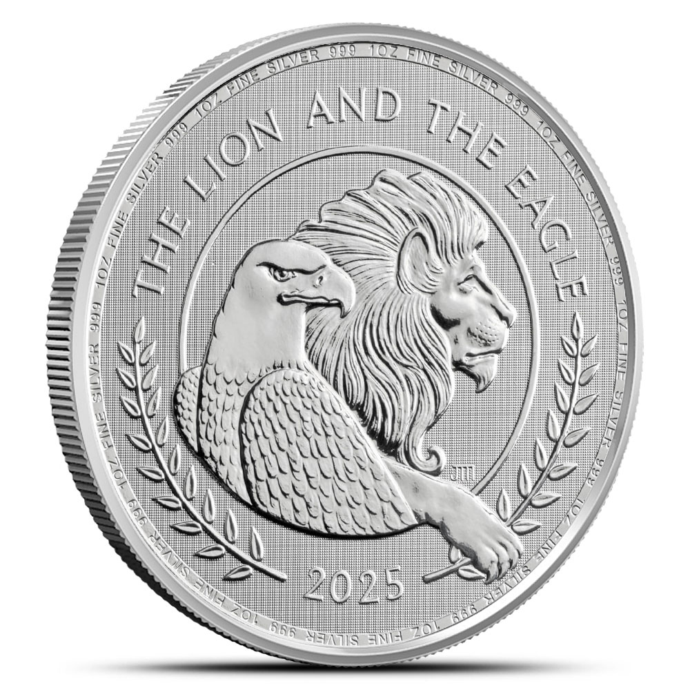 Buy 2025 1 oz British Silver The Lion and The Eagle Coin (BU ...