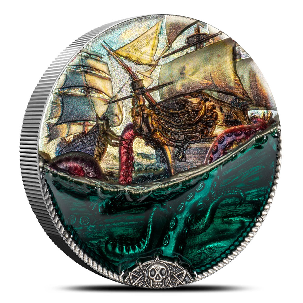 Buy 2025 3 oz Antique Cook Islands Silver Underwater Fantasy Sea ...