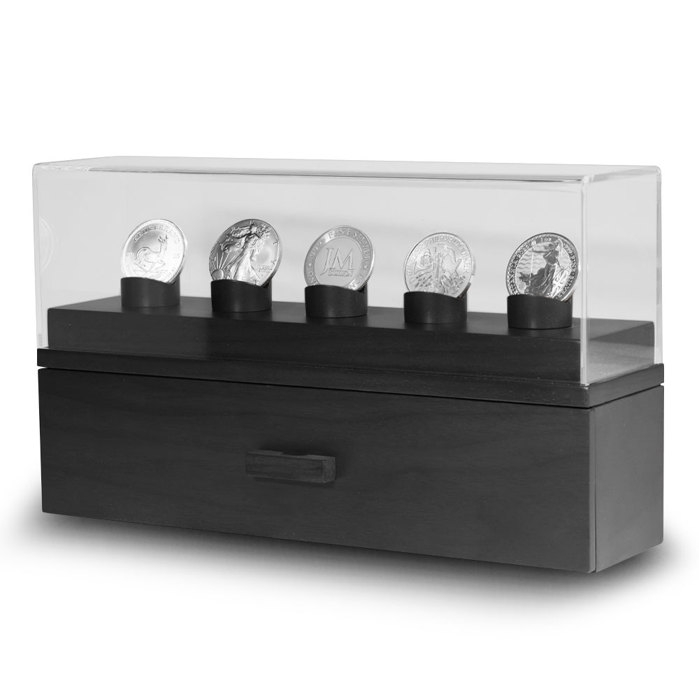 Buy Black Coin Deck Display Case w/ Storage | BullionMax
