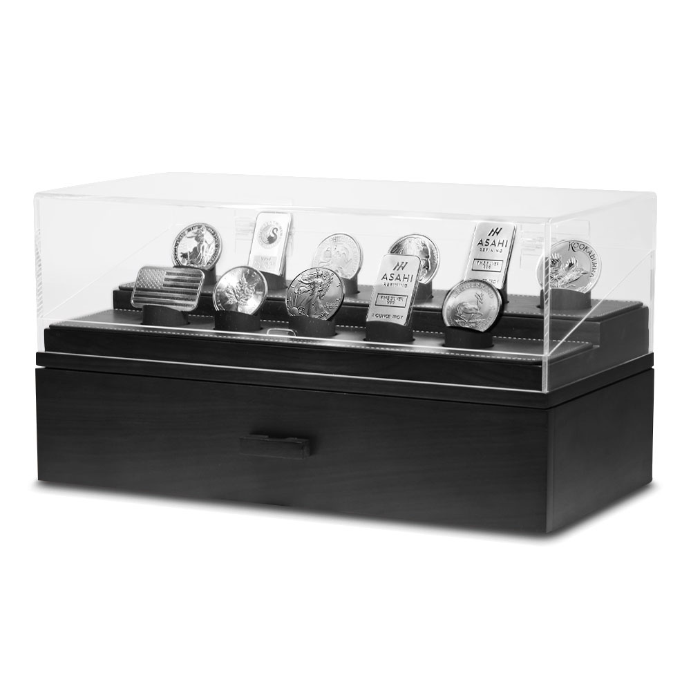 Buy Black Coin Chest Display Case w/ Storage | BullionMax