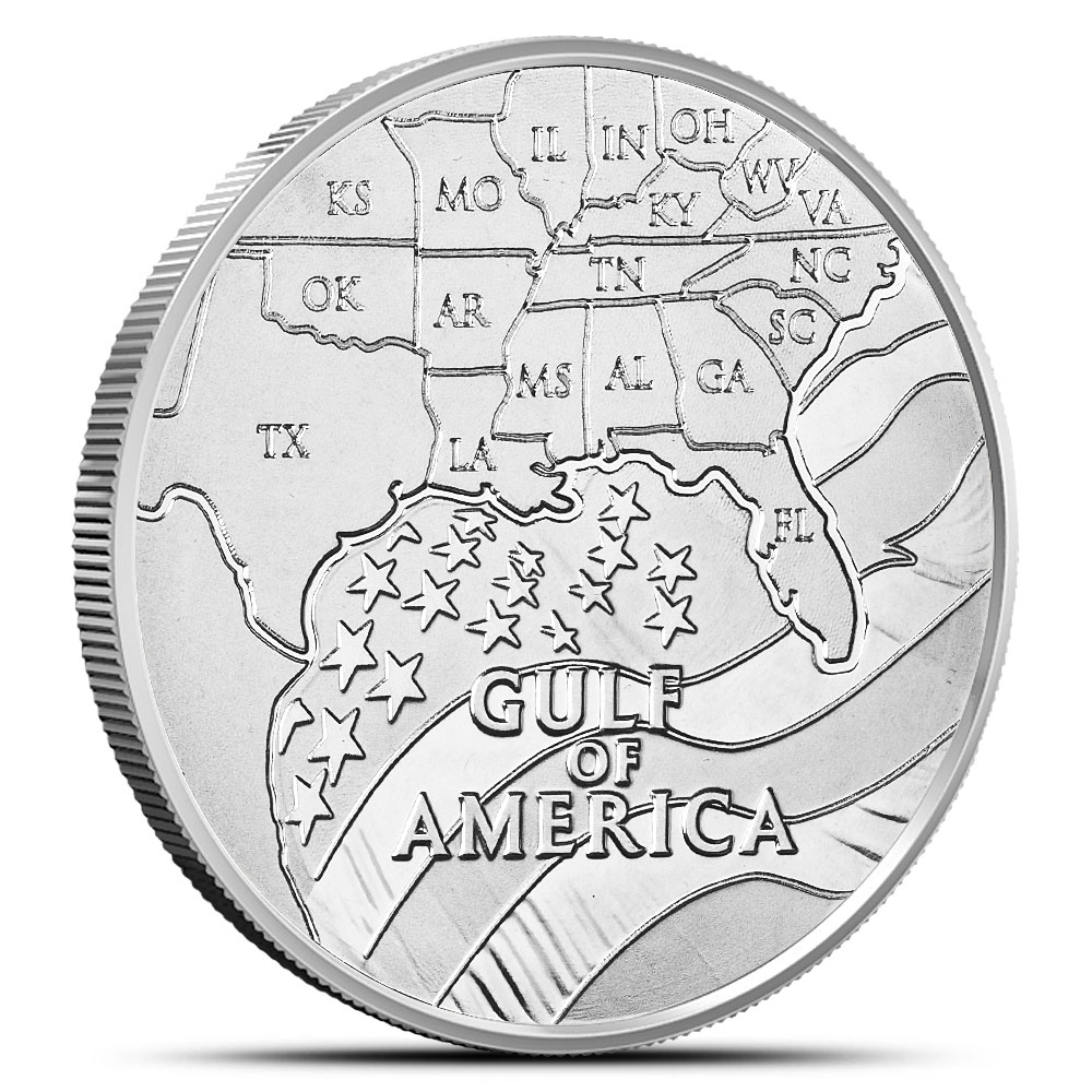Buy 1 oz Gulf of America Commemorative Silver Round (New, Eagle Reverse ...