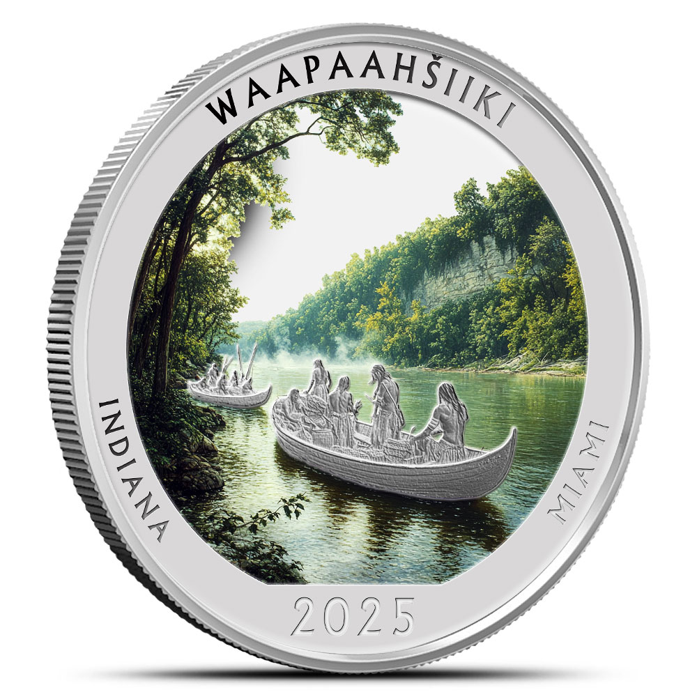 Buy 2025 1 oz Colorized Native America the Beautiful Indiana Silver ...