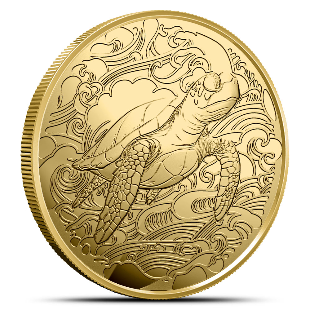 Buy 2025 1 oz Pitcairn Islands Gold Ocean Wonders Turtle Coin (BU ...