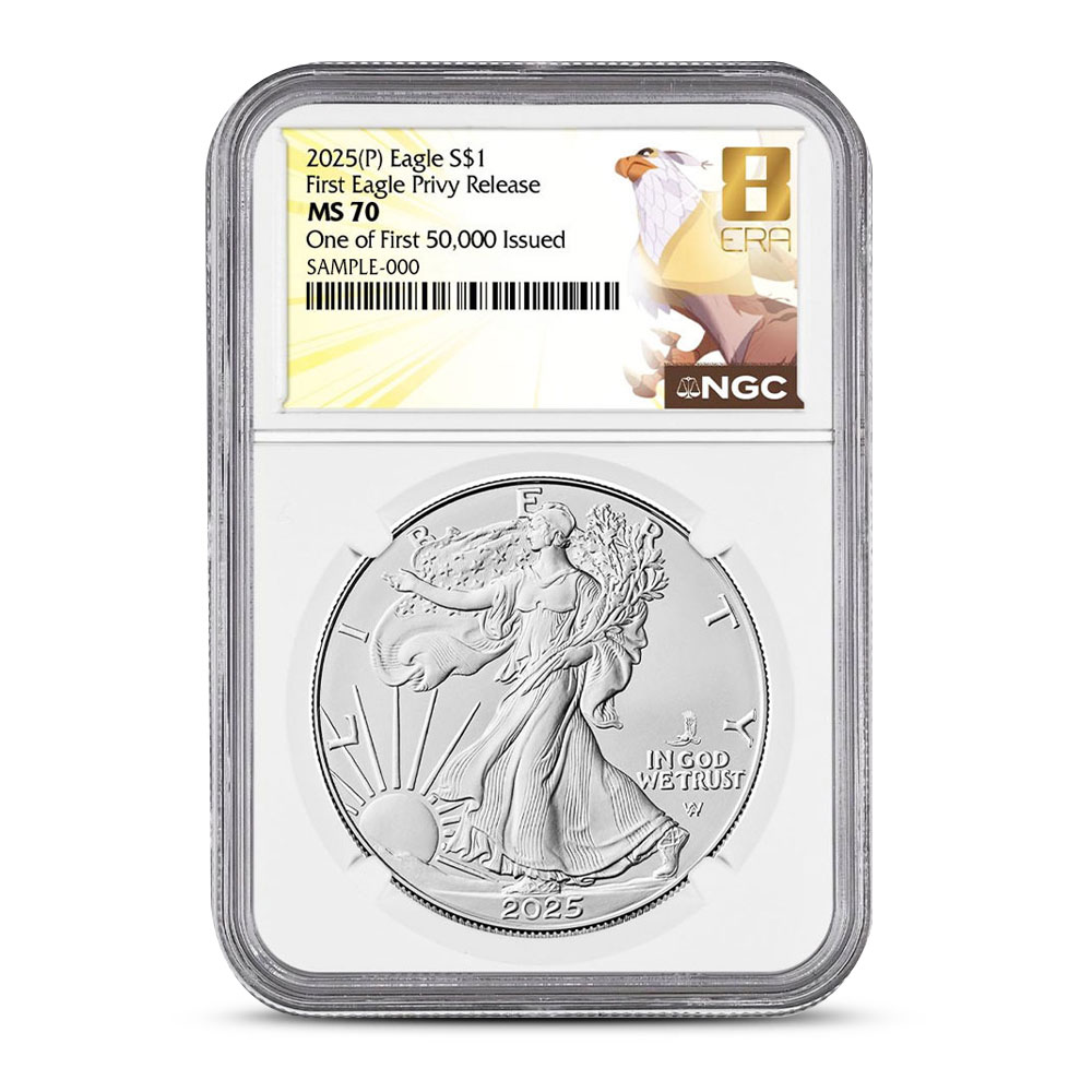 Buy 2025 (P) 1 oz Eagle Privy American Silver Eagle Coin NGC MS70 ...