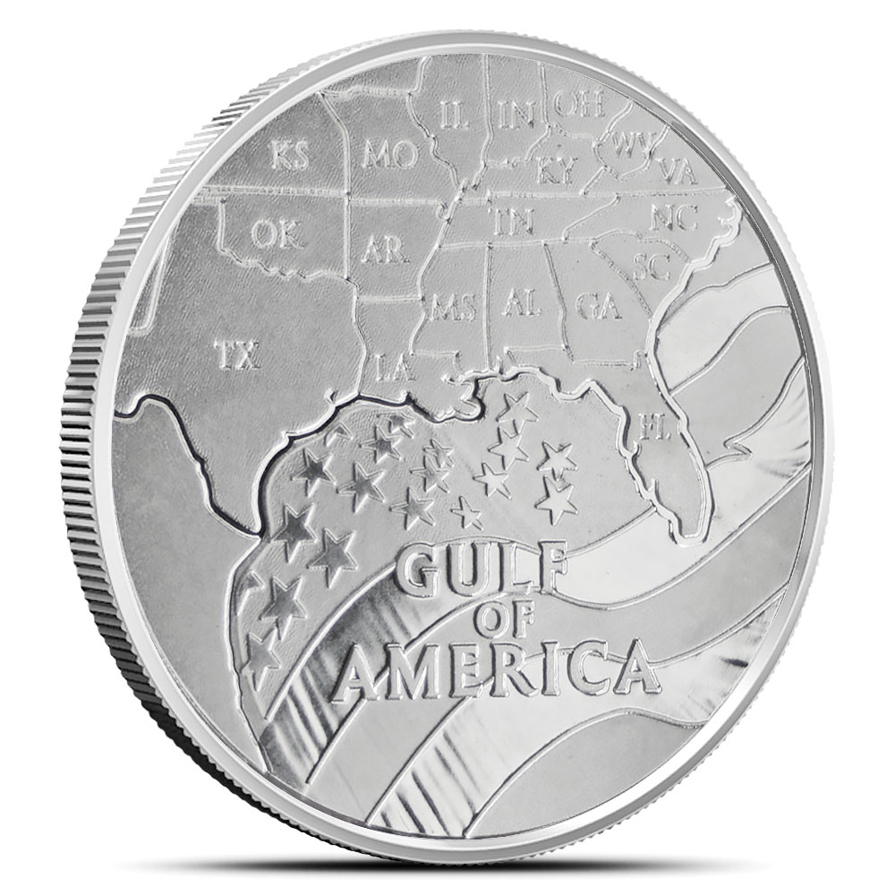 Buy 1 oz Gulf of America Commemorative Silver Round (New, Eagle Reverse ...
