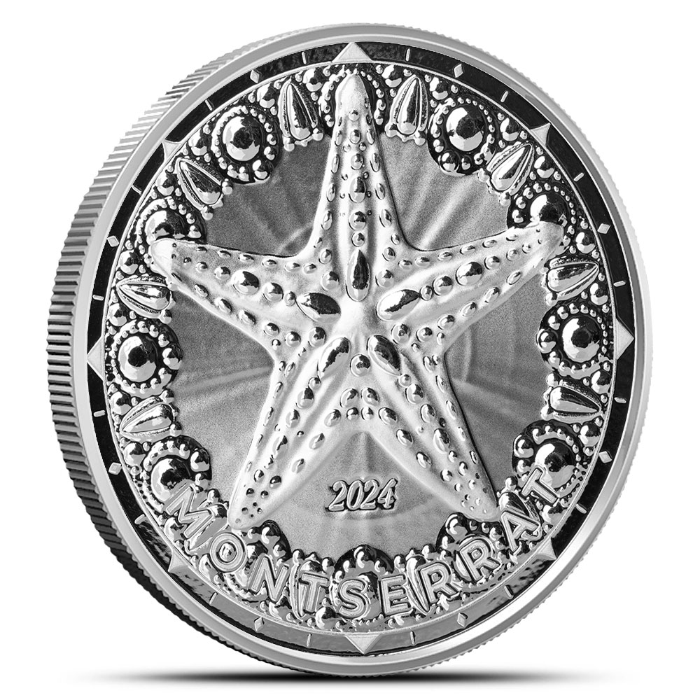 Buy 2024 1 oz EC8 Silver Montserrat Starfish Coin (BU) | BullionMax