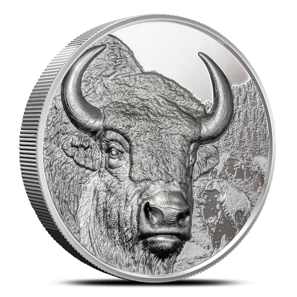 Buy 2025 2 oz Black Proof Mongolia Silver Bison Coin (Ultra High Relief ...