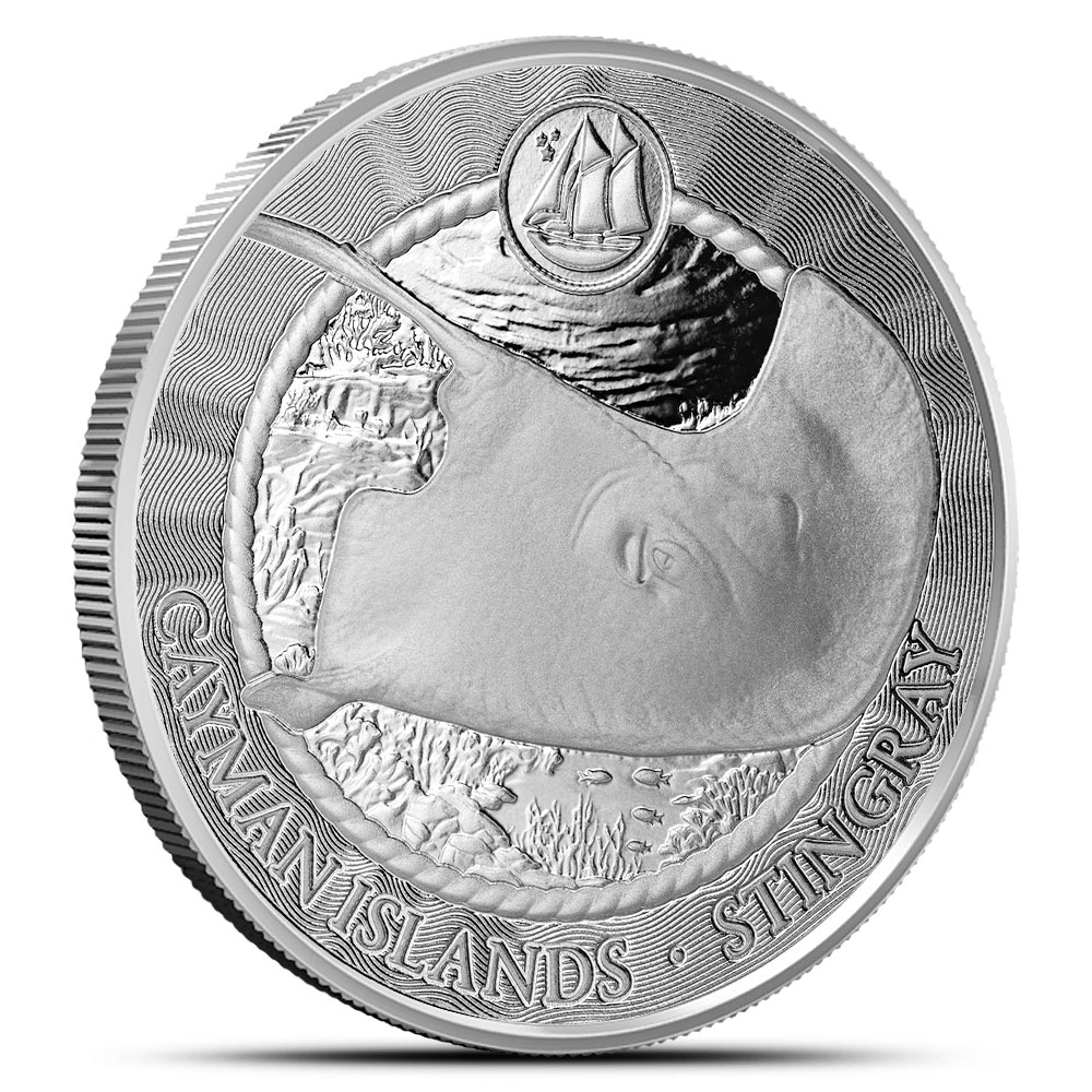 Buy 2025 1 oz Cayman Islands Silver Sea Life Stingray Coin (Proof-Like ...