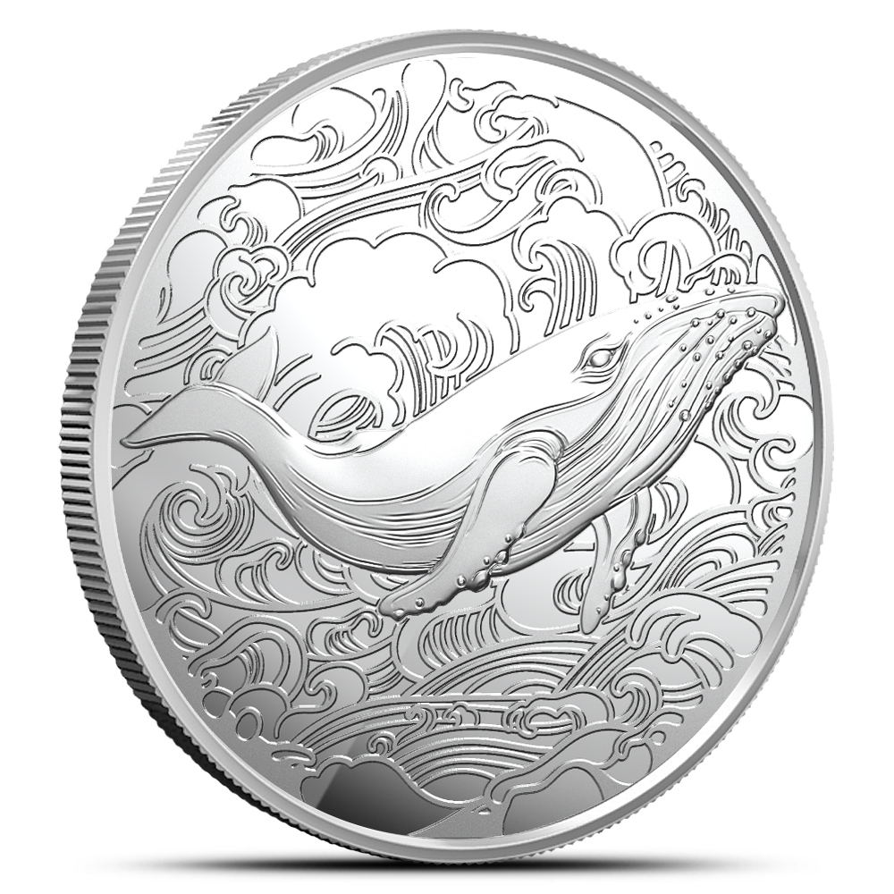 Buy 2025 1 oz Pitcairn Islands Silver Ocean Wonders Whale Coin (BU ...