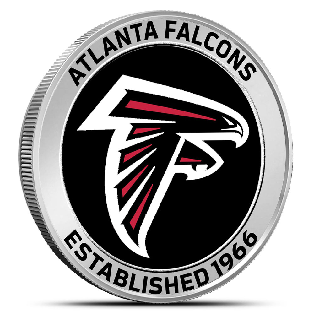 Buy 1 oz Colorized NFL Atlanta Falcons Silver Round (BU) | BullionMax