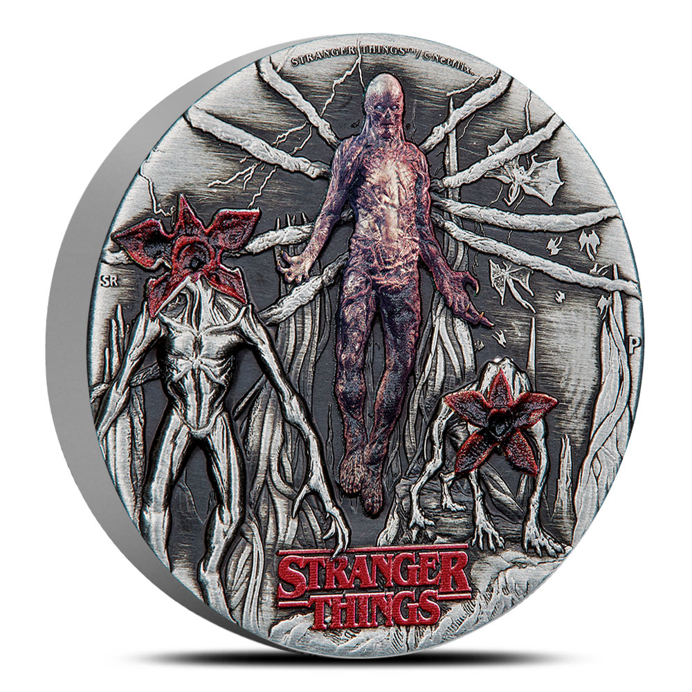 Buy 2026 2 oz Antique Colorized Tuvalu Silver Stranger Things Villains ...