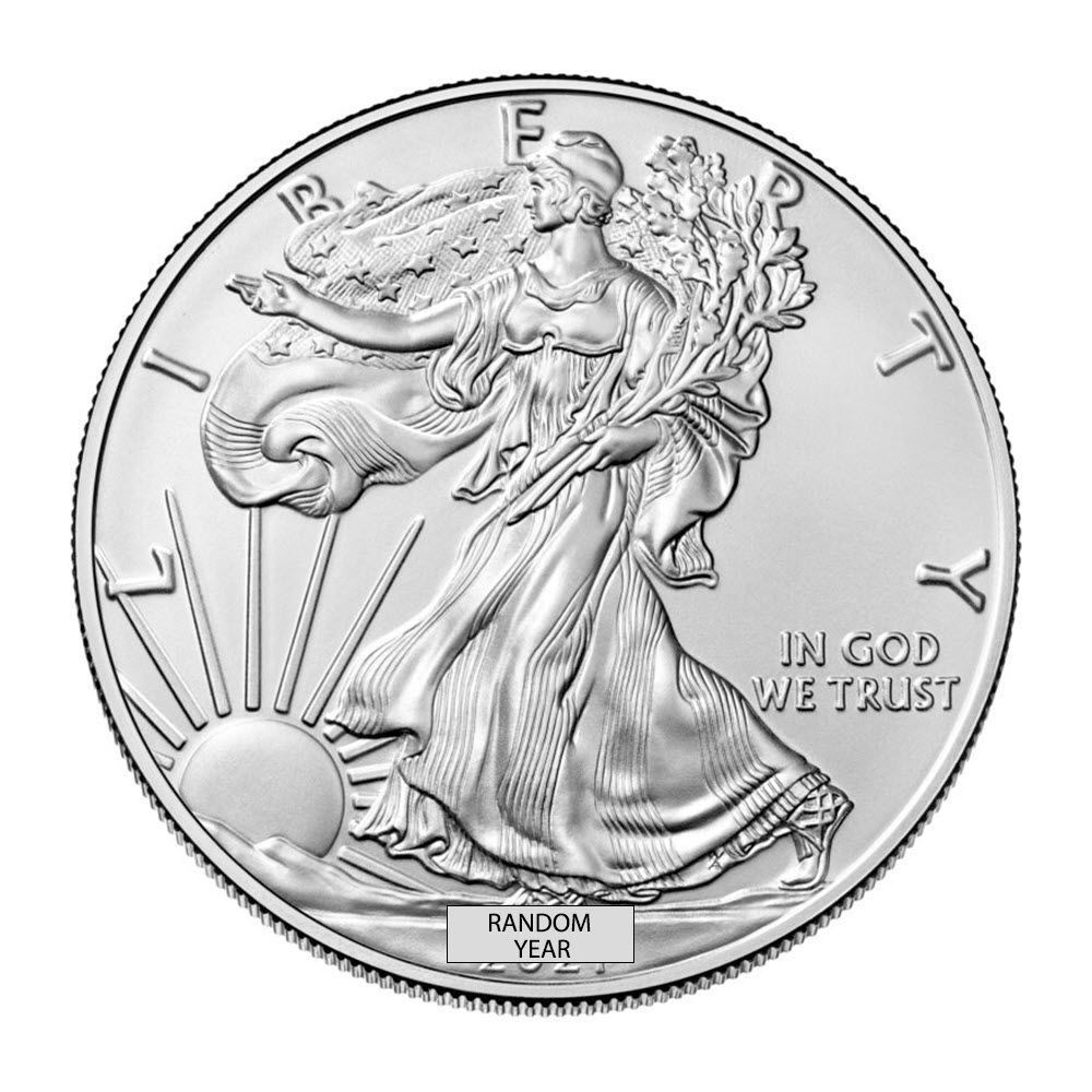 Buy 1 oz American Eagle Silver Coin (Type 1, Random Year) | BullionMax