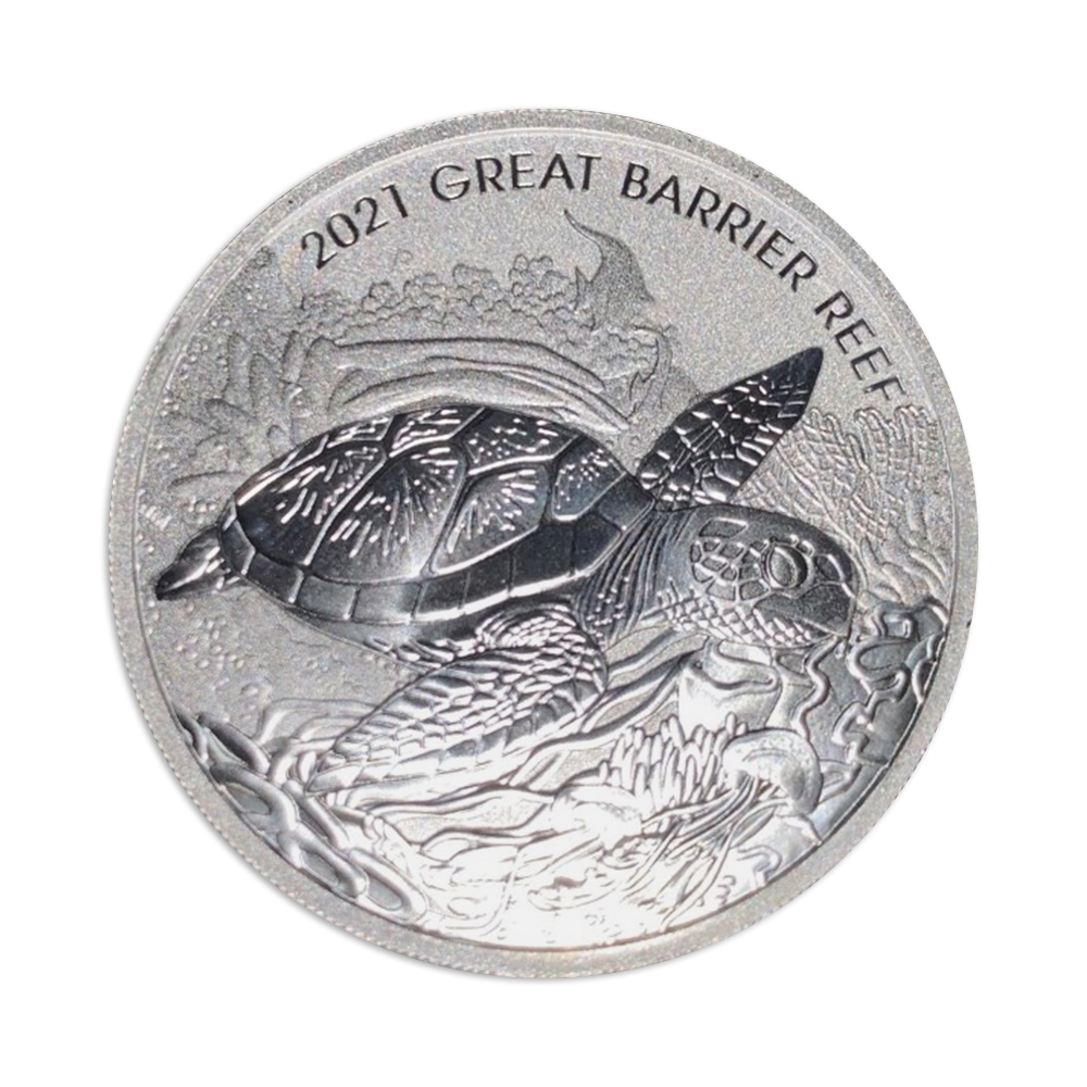 Buy 2021 2 oz Australian Great Barrier Reef Turtle Silver Coin ...