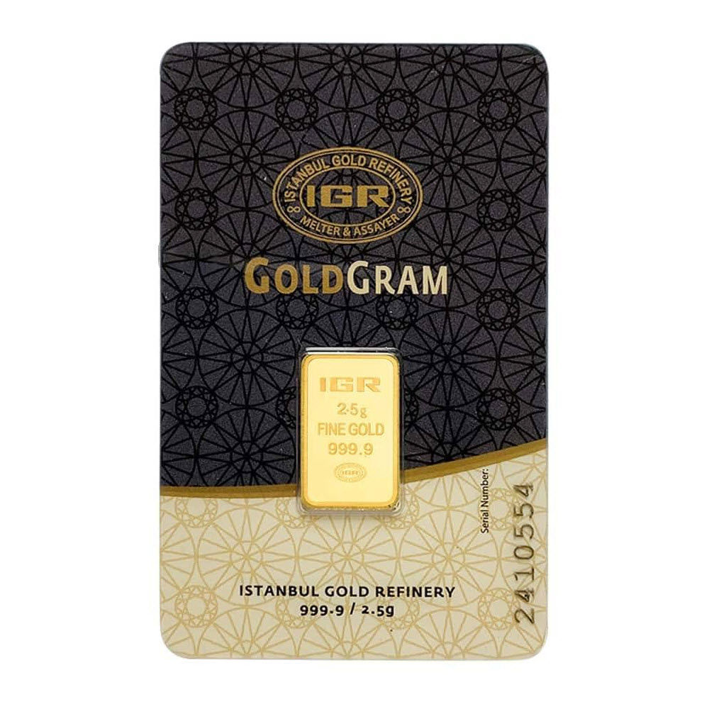 Buy 2 1/2 g Istanbul Gold Refinery (IGR) Gold Bullion Bar (New w/Assay) | BullionMax
