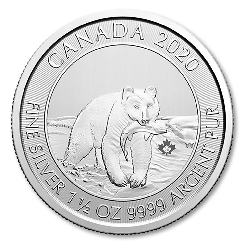 Buy 2020 Canadian 1.5 oz Kermode Spirit Bear Silver Coin (BU ...