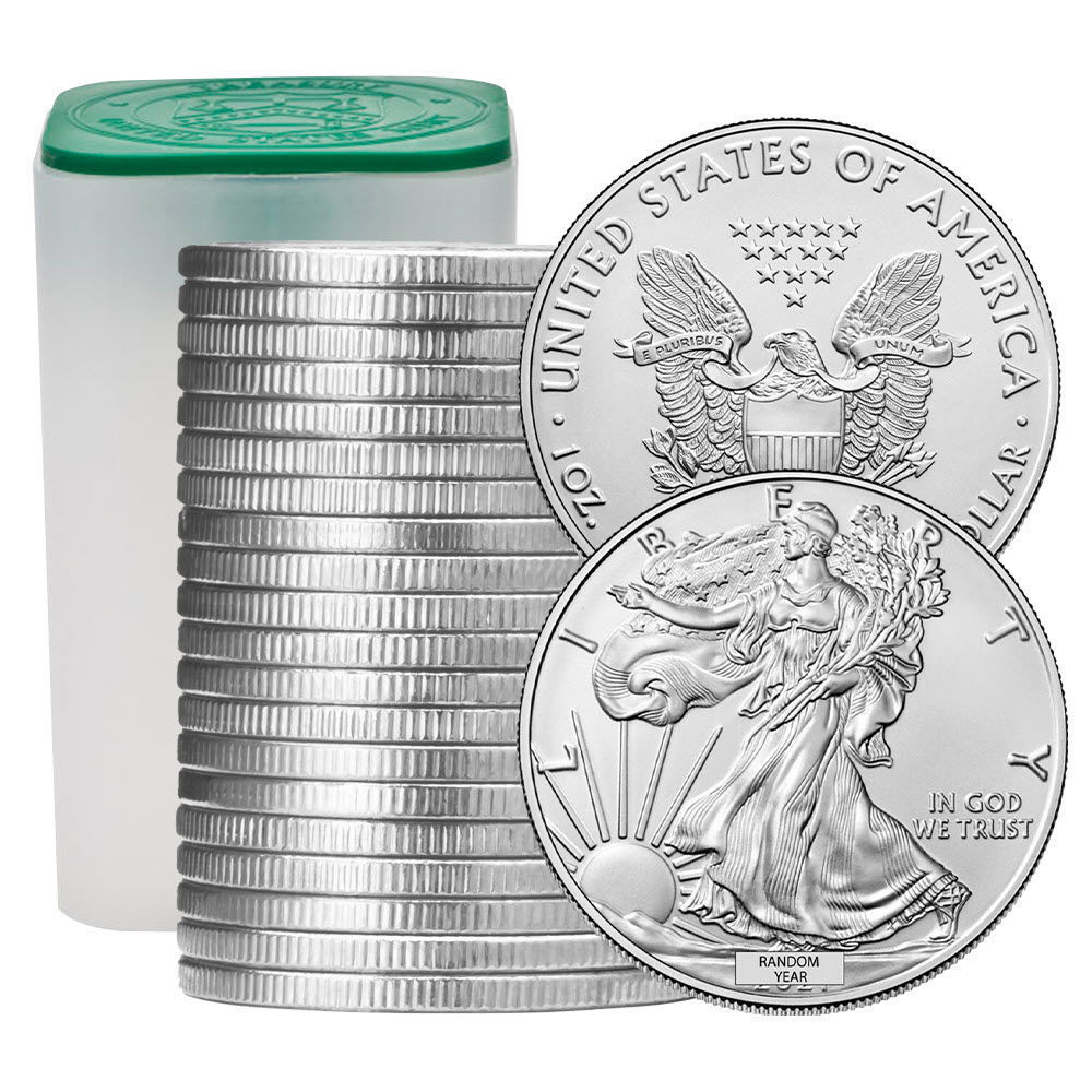 Buy Tube of 20 1 oz American Eagle Silver Coins (Type 1, Random Year ...